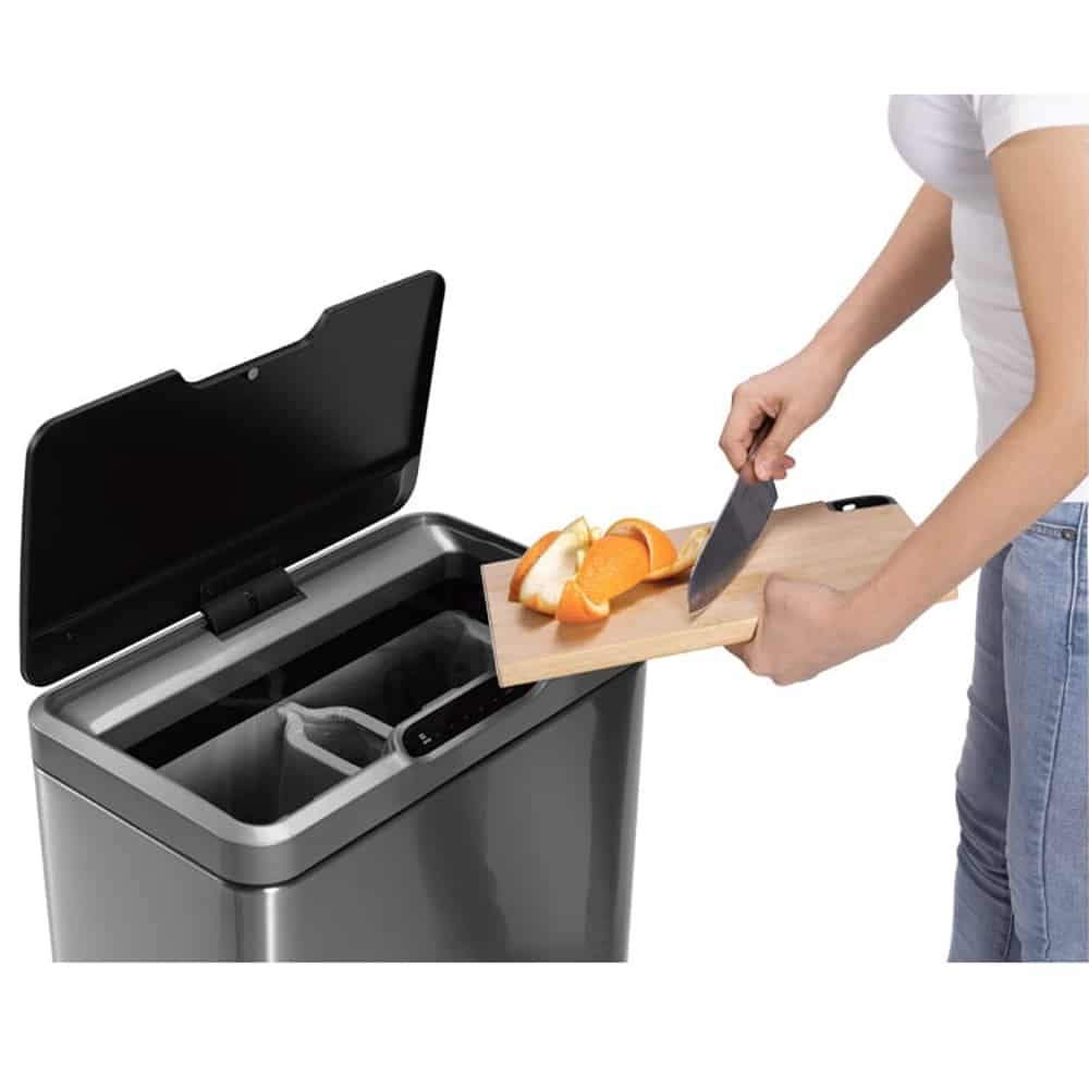 Cos de gunoi cu senzor, EKO, Mirage Sensor Bin, 20+20 litri, 2 ...