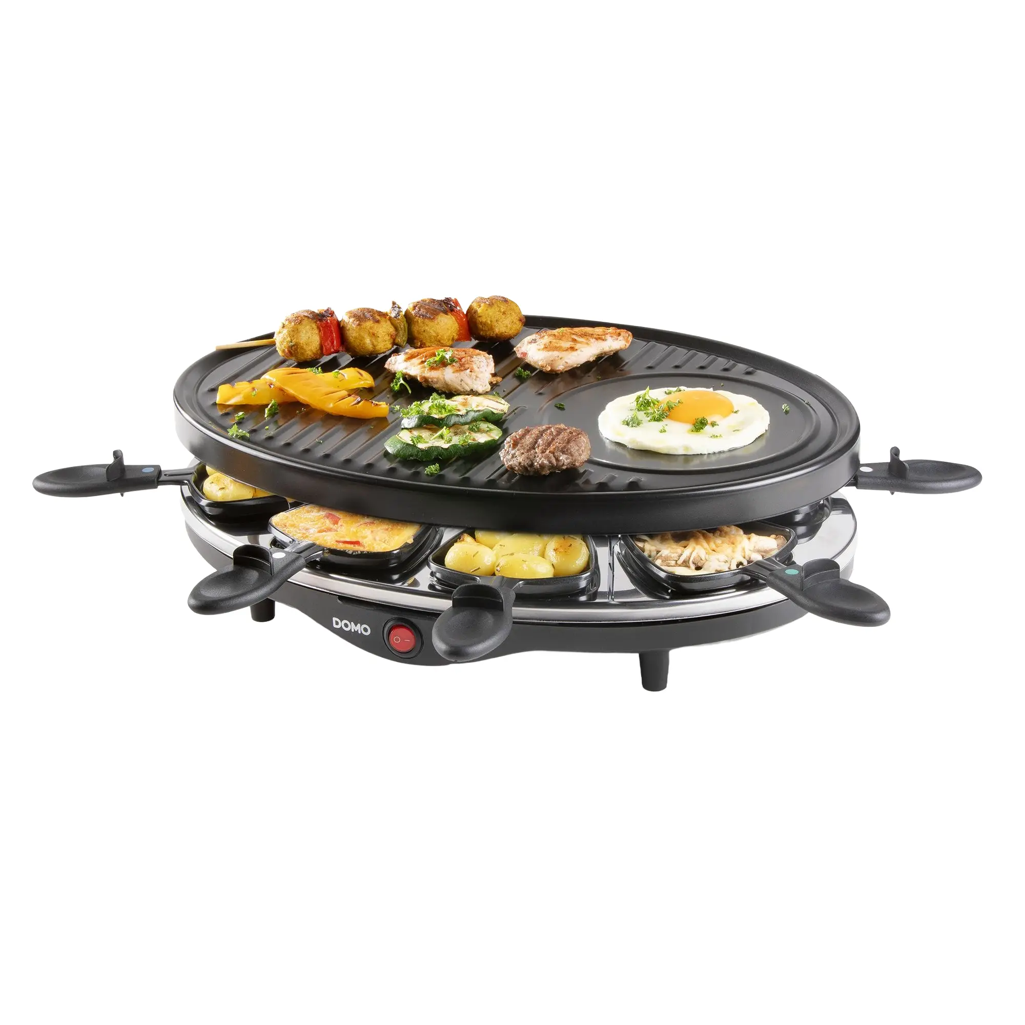 Plita grill si raclette, DOMO, 1200 W, negru - Conox