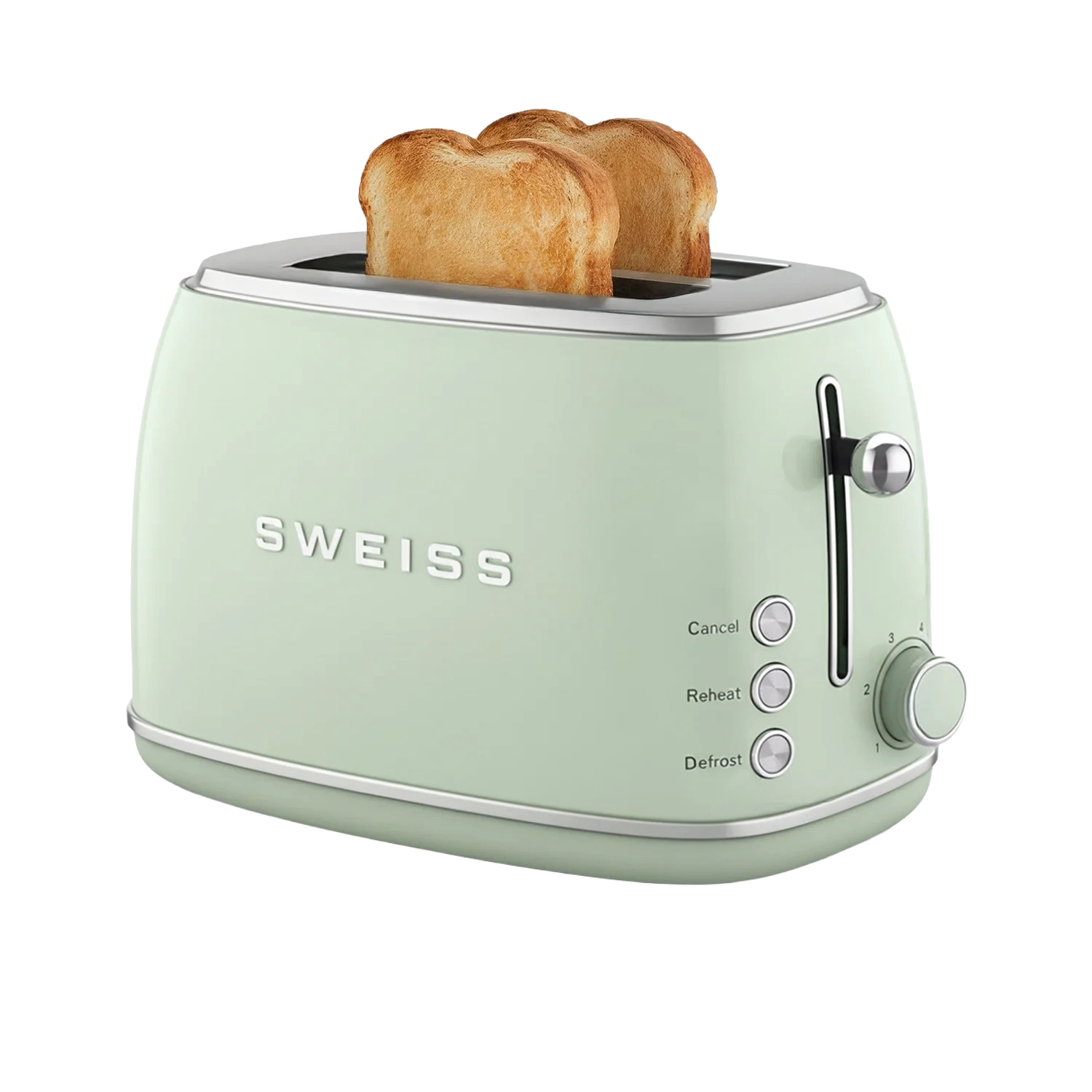 Prajitor de paine Retro S, Sweiss, 2 felii, verde pastel