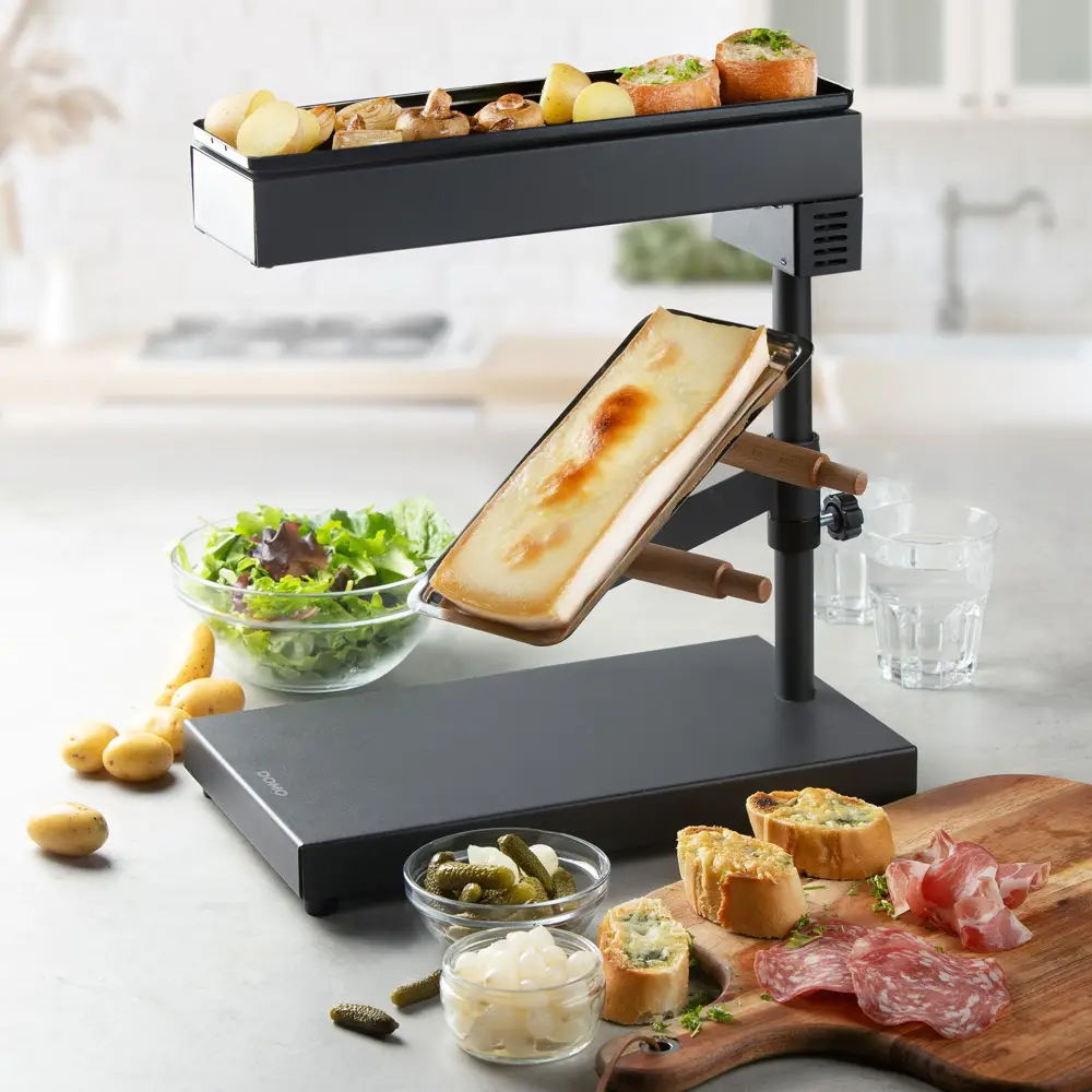 Raclette electric, DOMO, Cheese Raclette, 1000 W, antracit - Conox